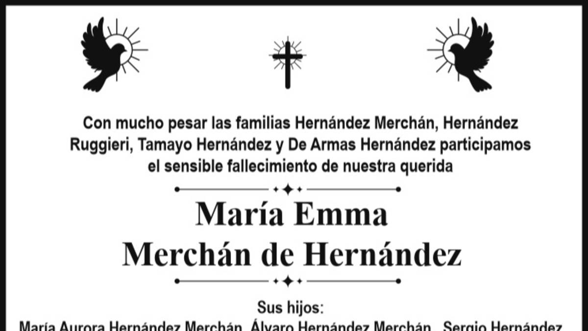MARÍA EMMA MERCHÁN DE HERNÁNDEZ (Q.E.P.D.)