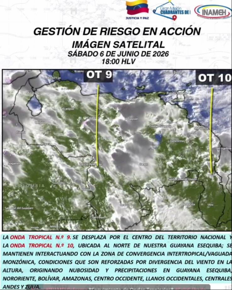 Inameh reporta ingreso al país de la onda tropical Nro. 10: genera ...
