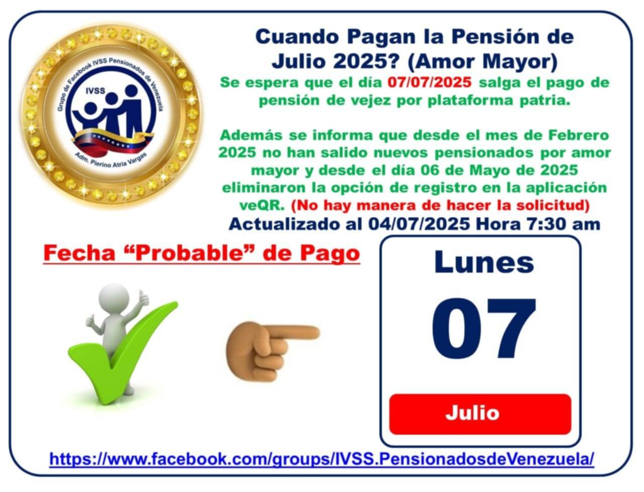 Atentos para esta fecha pagan la pensión Amor Mayor a través del ...